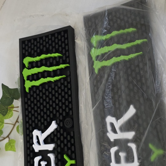 Monster Energy | Dining | Monster Energy Drink Rubber Bar Rail Mat Set ...